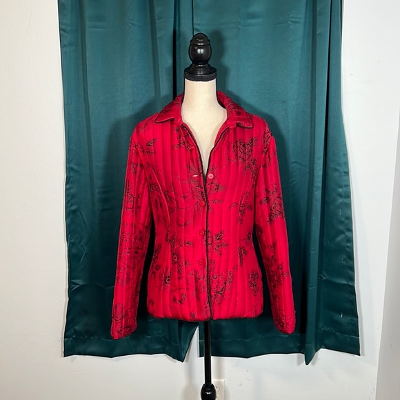 Carol Little | Jackets & Coats | Carole Little Jacket Womens Red Black ...